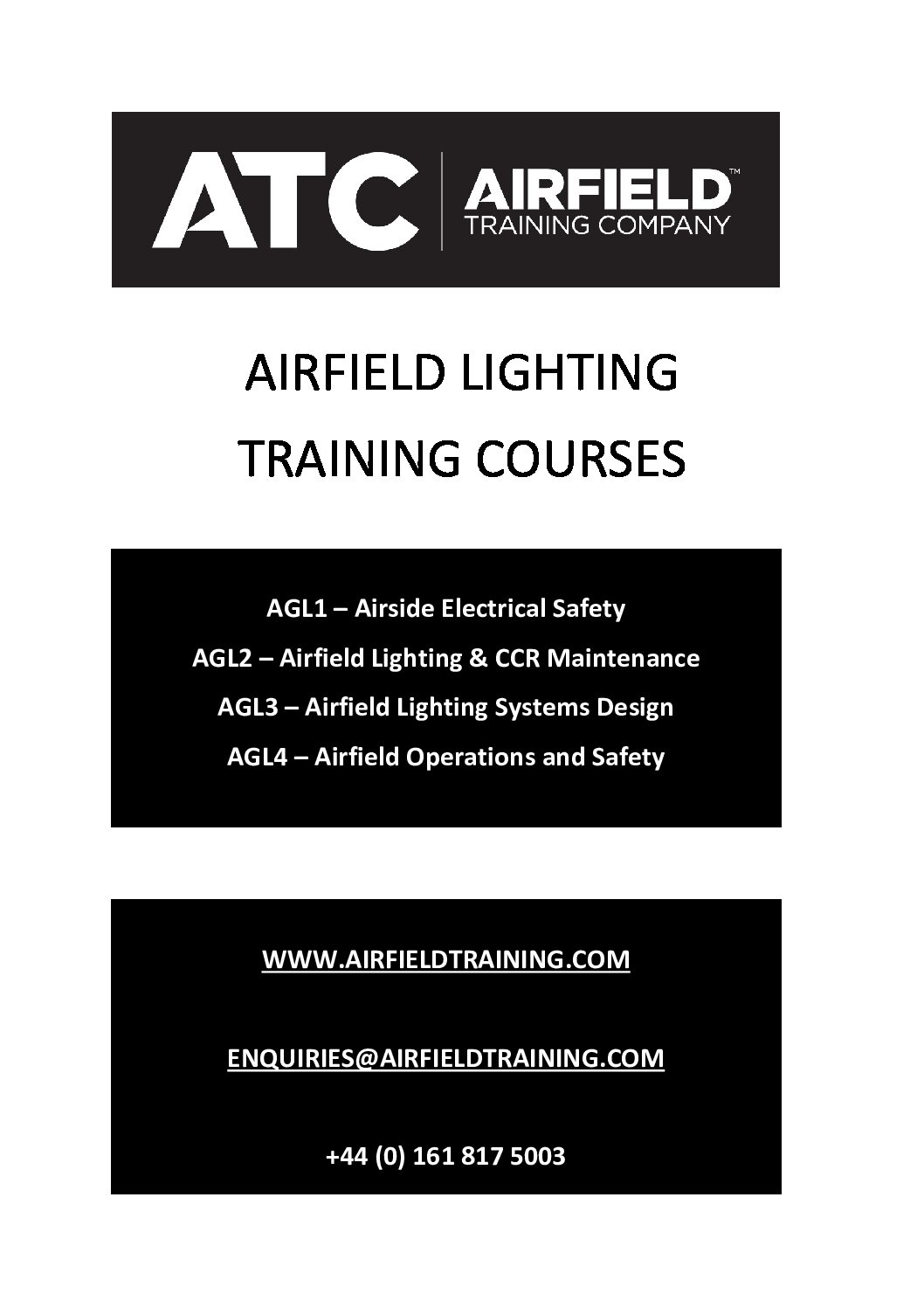 ATC Airfield Lighting Training Brochure | Airfield Lighting